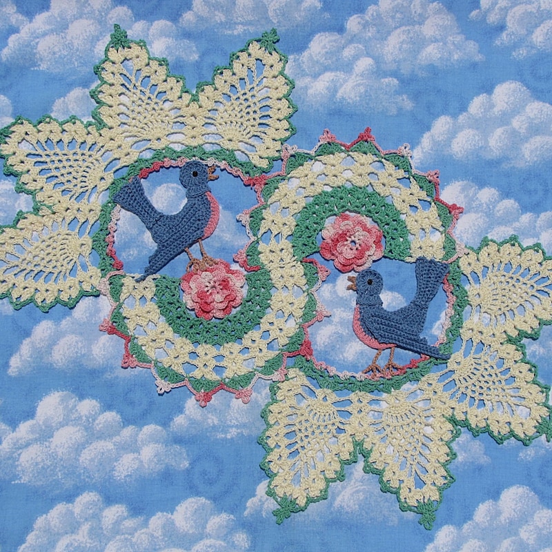 Blue Doilies - Etsy