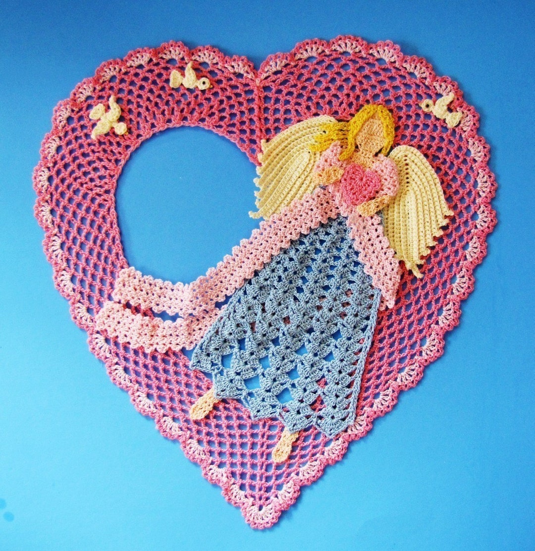 PDF Crochet Pattern- Angel of Love Doily - Etsy
