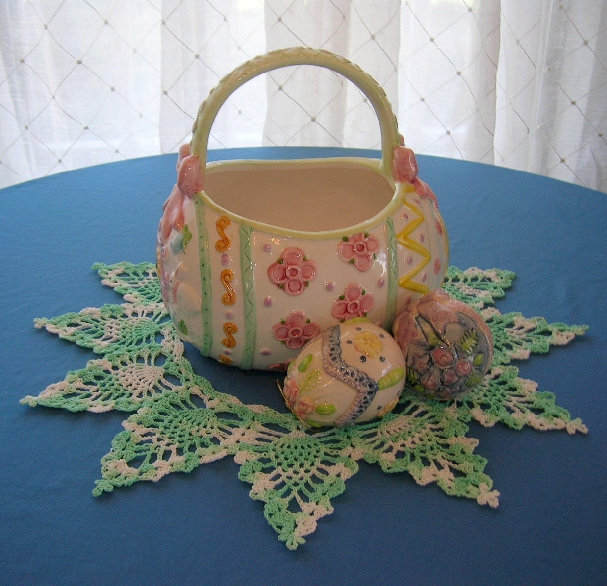 PDF Crochet Pattern Enchanting Easter Basket Doily | Etsy