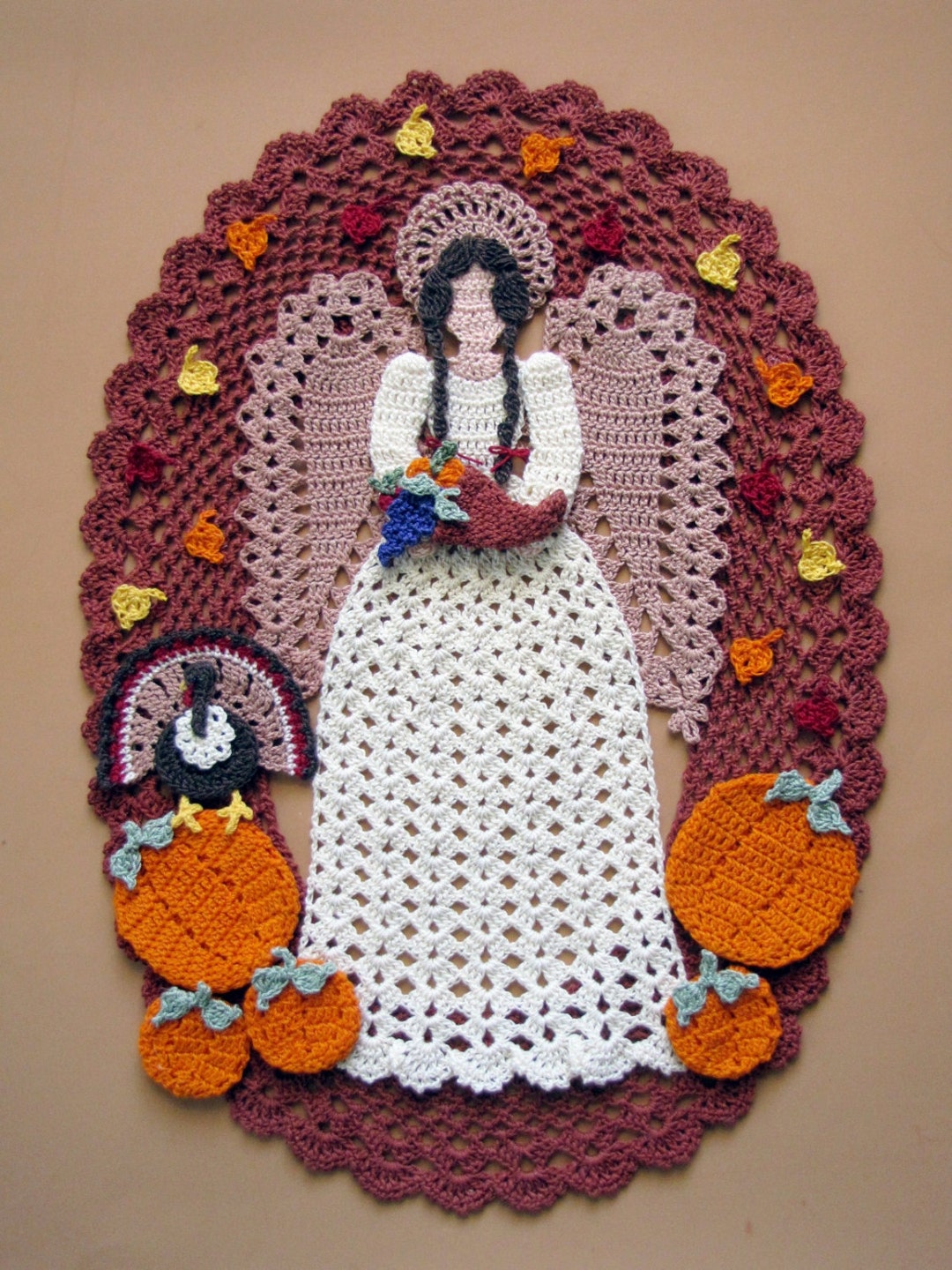 PDF Crochet Pattern- Angel of Thanksgiving Doily - Etsy