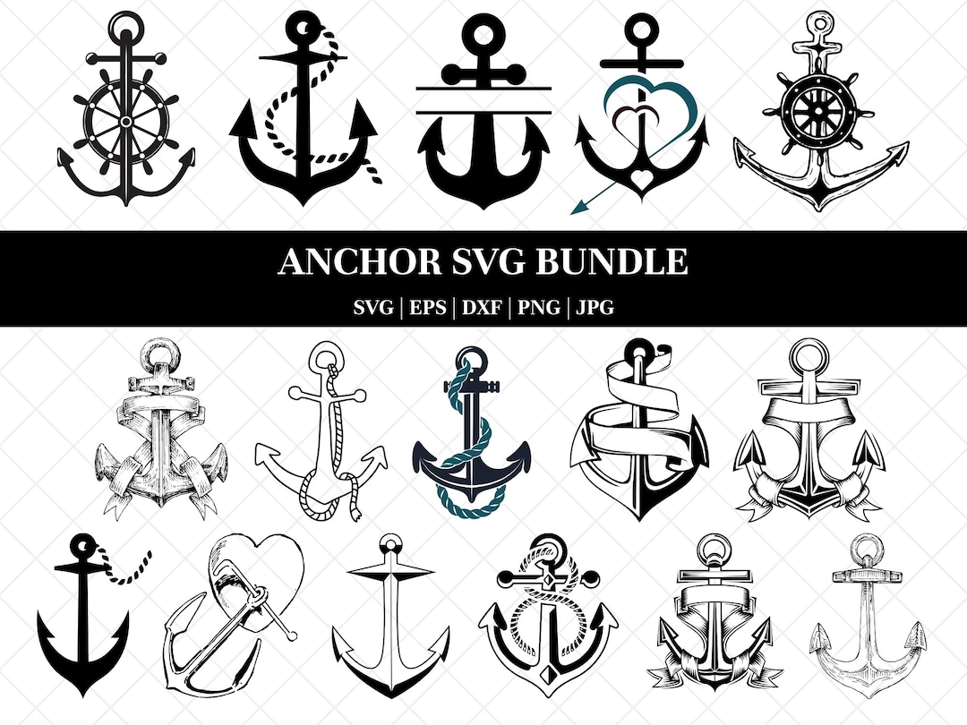 Ancre SVG / nautique SVG / ancre Clipart / fichier coupé pour Cricut ...