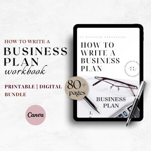 Business Plan Workbook | Startup Business Planner | Small Business Plan ...