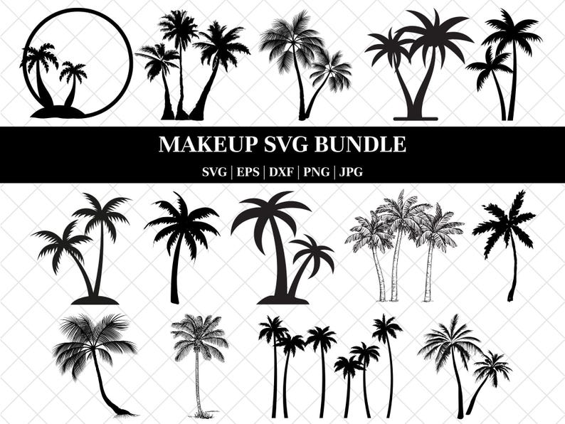 Palm Tree SVG Bundle - Palm Tree PNG Bundle - Palm Tree Clipart - Palm ...