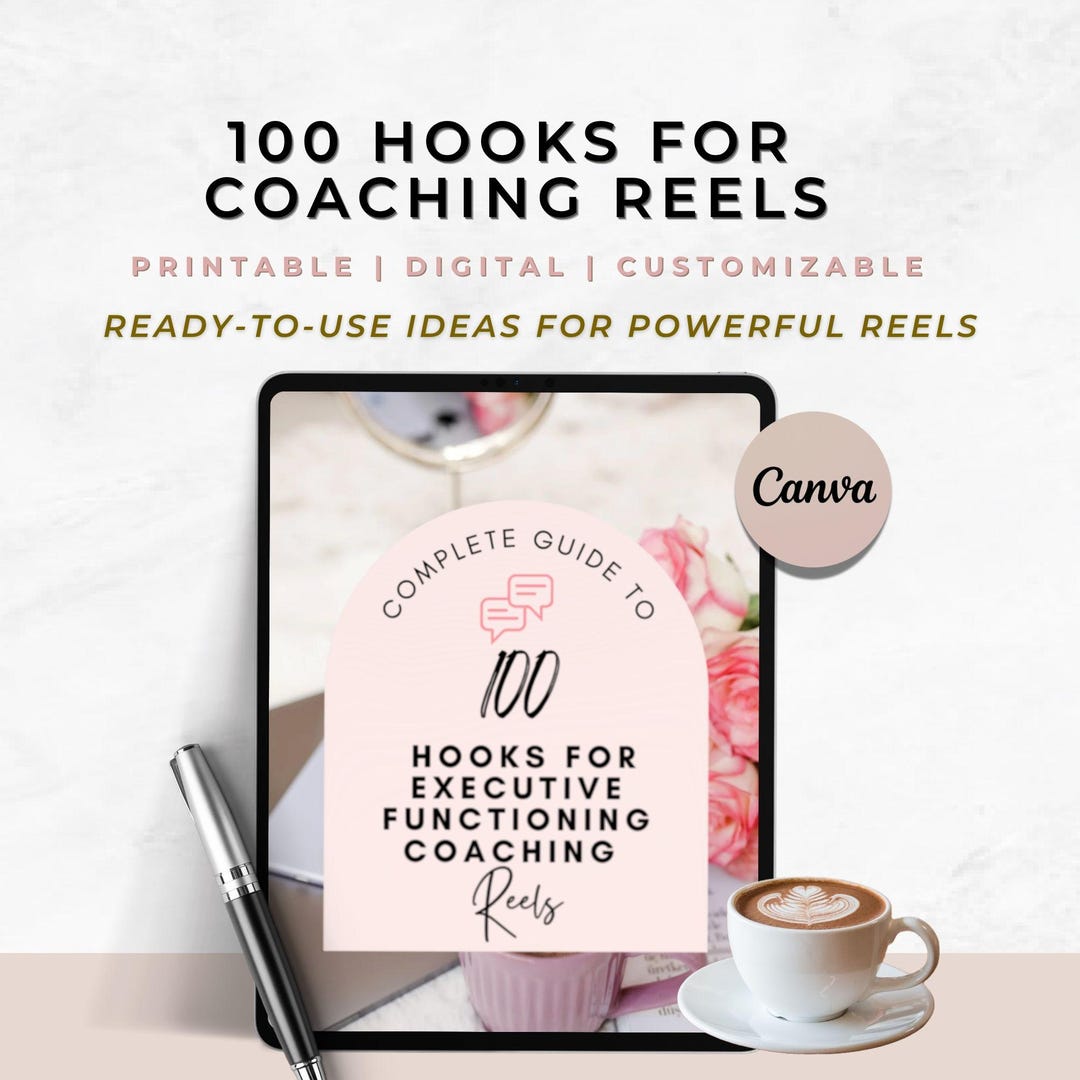 100 Coaching Reels Hook Ideas: Canva Template (digital Download) - Etsy