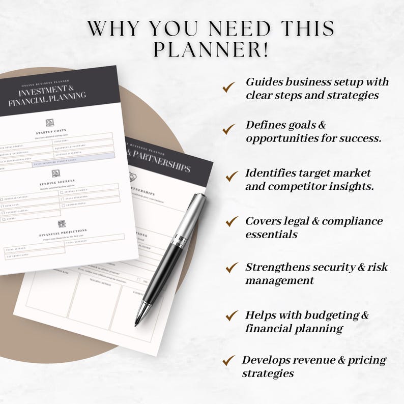 Online Business Planner | Digital Planner | Printable Startup & Small ...