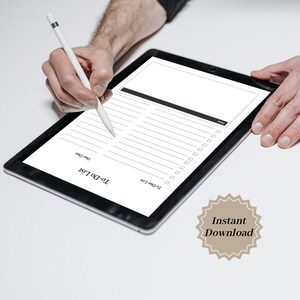 Printable To-do List With Notes Section | Editable Digital PDF Template ...