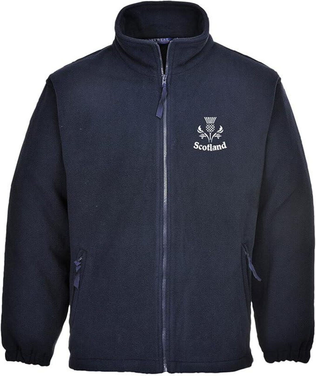 Embroidered Scotland Full Zip Outdoor Polar Fleece Jacket - Unisex ...