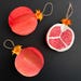 DIY 3D Pomegranate Paper Craft - Etsy