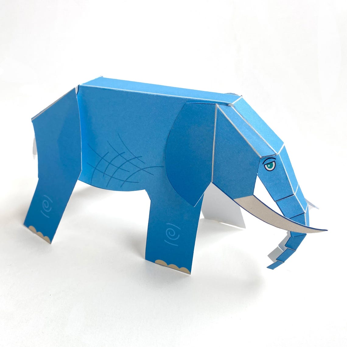 DIY 3D Safari Elephant Paper Craft - Etsy