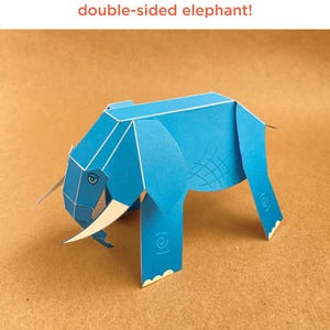 DIY 3D Elephant Papercraft Templates Printable Model Customizable ...