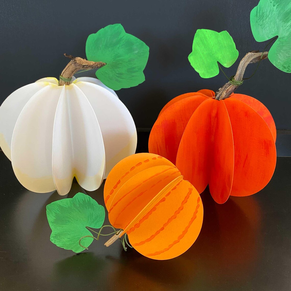 DIY 3D Pumpkin & Squash Paper Craft - Etsy