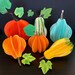 DIY 3D Pumpkin & Squash Paper Craft - Etsy