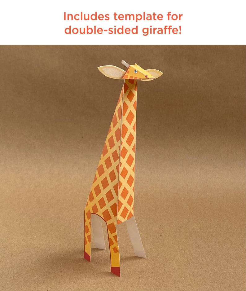 DIY Paper Giraffe Template | 3D Giraffe Papercraft Templates ...