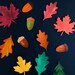 Acorn & Leaf Templates – Fall 3D Paper Craft, PDF + SVG Instant ...