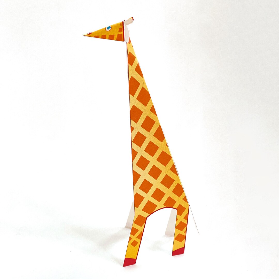 3D Giraffe Papercraft Templates Printable Model Kids' Activity - Etsy