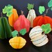 DIY 3D Pumpkin & Squash Paper Craft - Etsy