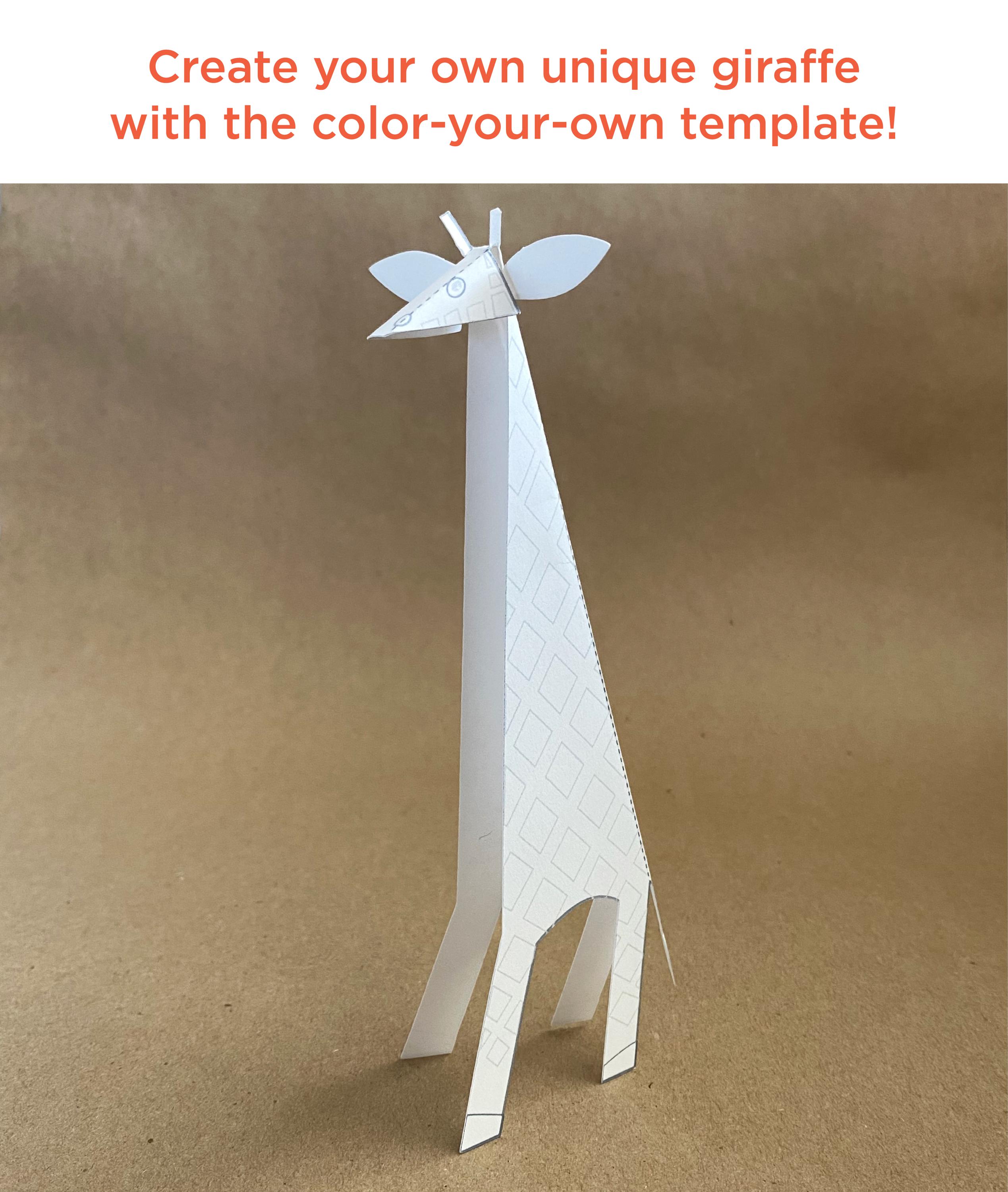 DIY Paper Giraffe Template | 3D Giraffe Papercraft Templates ...