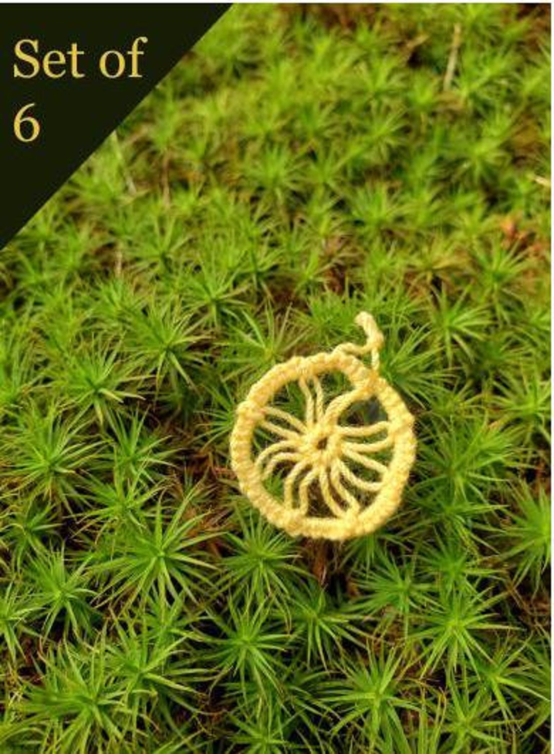 Six Little Citrus: Hand Tatted Lace Slice of Citrus Fruit With Loop Set ...