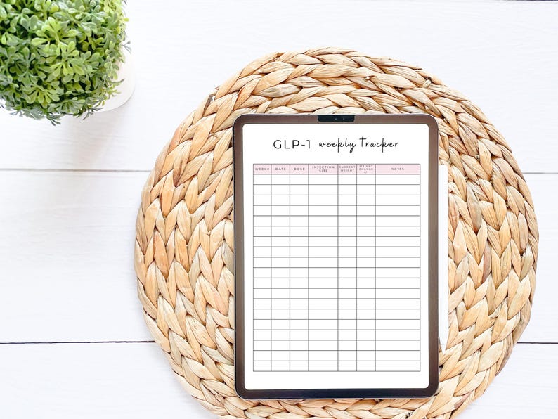 GLP1 Weight Loss Tracker Printable, Tirzepatide Weekly Journal, GLP1 ...