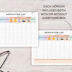Medication Tracker Printable, Prescription Health Tracker, Pill ...