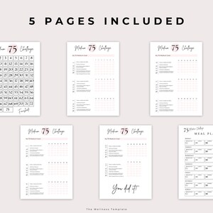 75 Medium Tracker Printable EDITABLE, 75 Medium, Daily 75 Medium ...