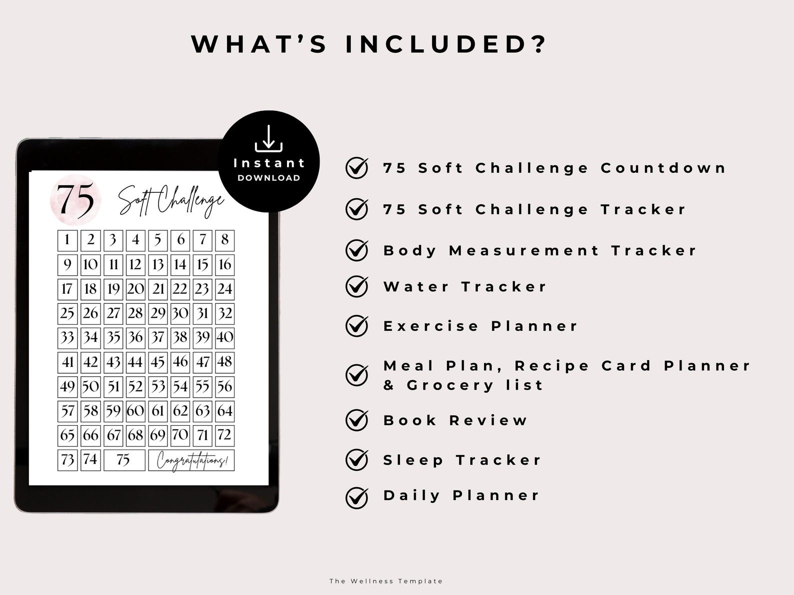 75 Soft Fitness BUNDLE, Printable Editable, 75 Soft Tracker, Daily 75 ...