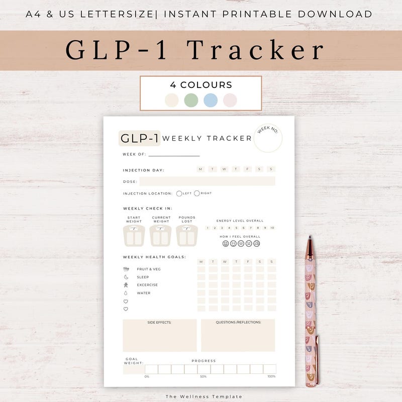 Glp1 Journals Printable - Etsy
