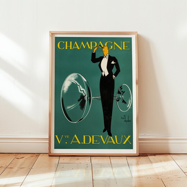 Champagne Poster - Etsy
