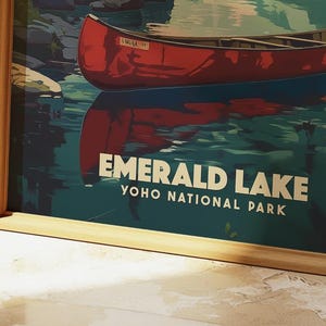 Vintage Emerald Lake Poster Yoho National Park Canada - Etsy