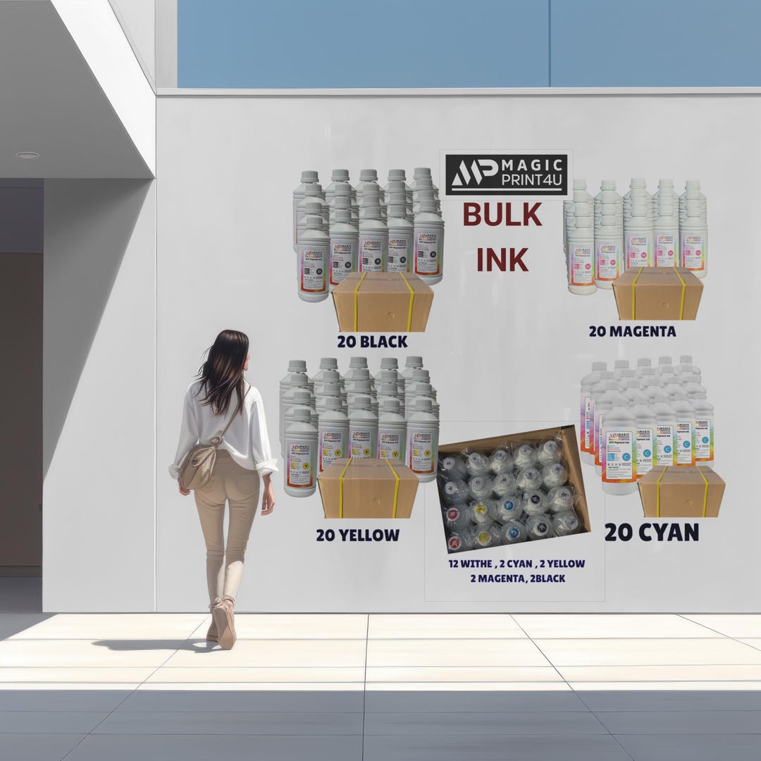 DTF Bulk Ink Refill Set: Black, Cyan, Magenta, Yellow - Etsy