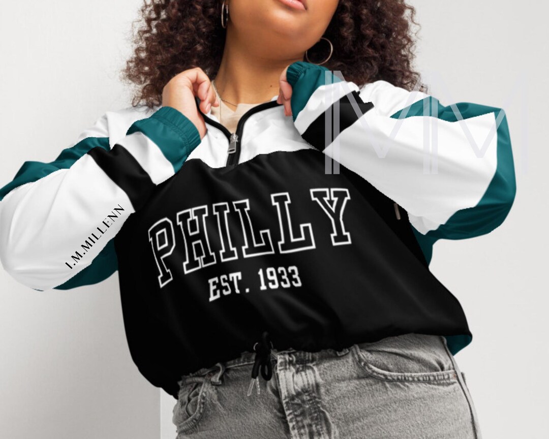 SUPER Lightweight Philly Women’s Cropped Windbreaker, Football Jacket ...