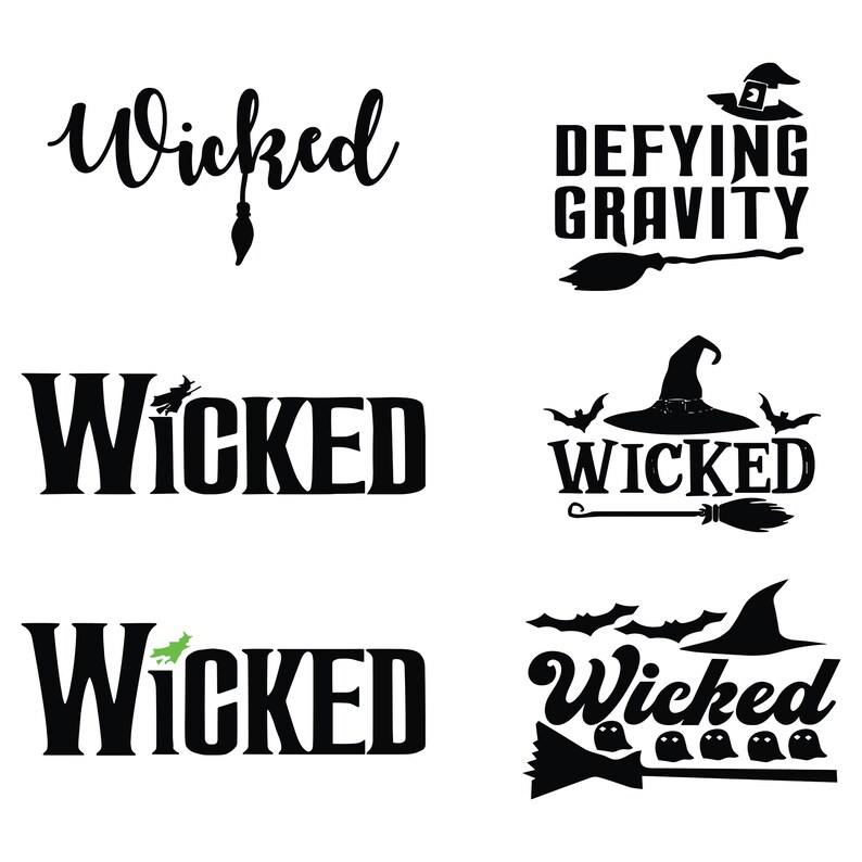 Wicked Movie Svg Png, Wicked PNG, Wicked Vinyl, Wicked Cricut, Witches ...