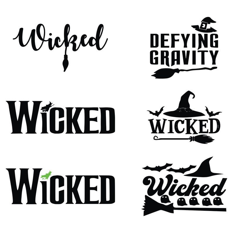 Wicked Movie Svg Png, Wicked PNG, Wicked Vinyl, Wicked Cricut, Witches ...