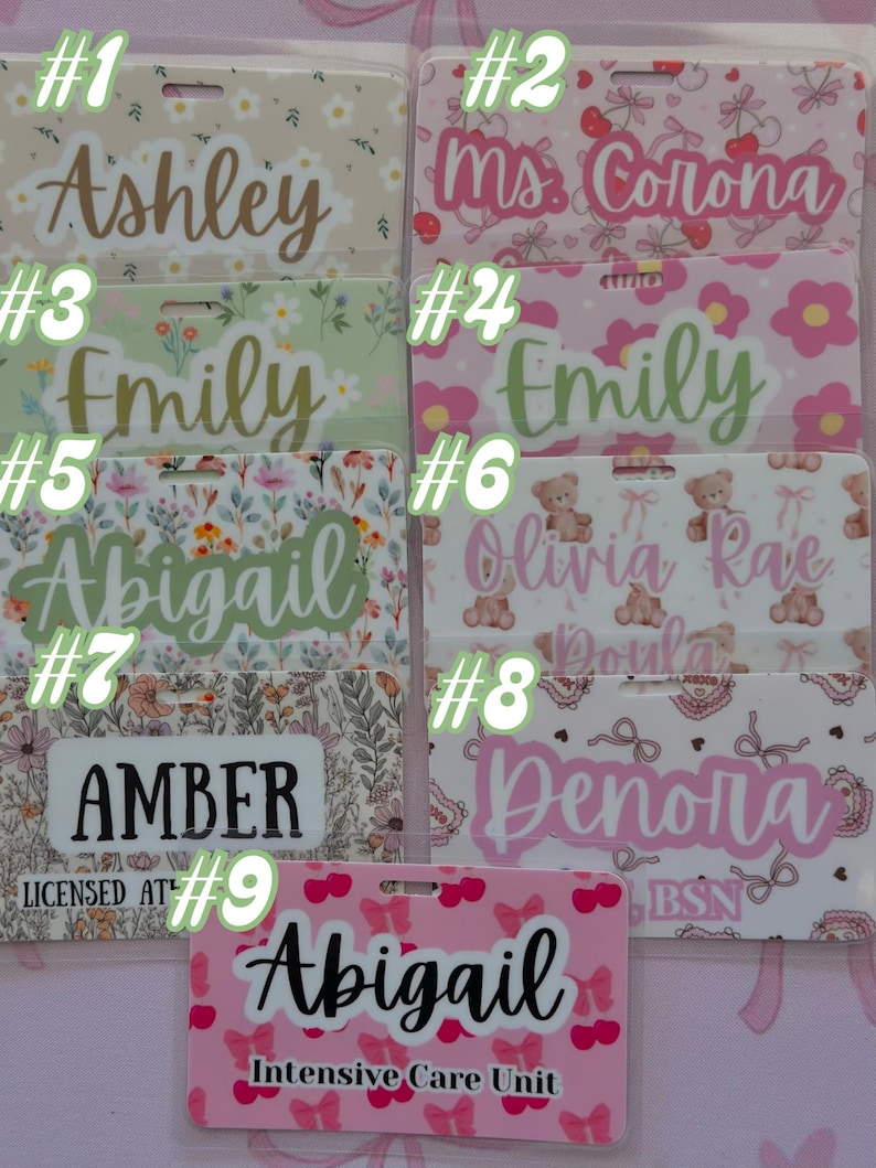 Custom Nurse Badge Name Tag/ Badge Buddy/ Badge Reel Name Card/ Badge ...