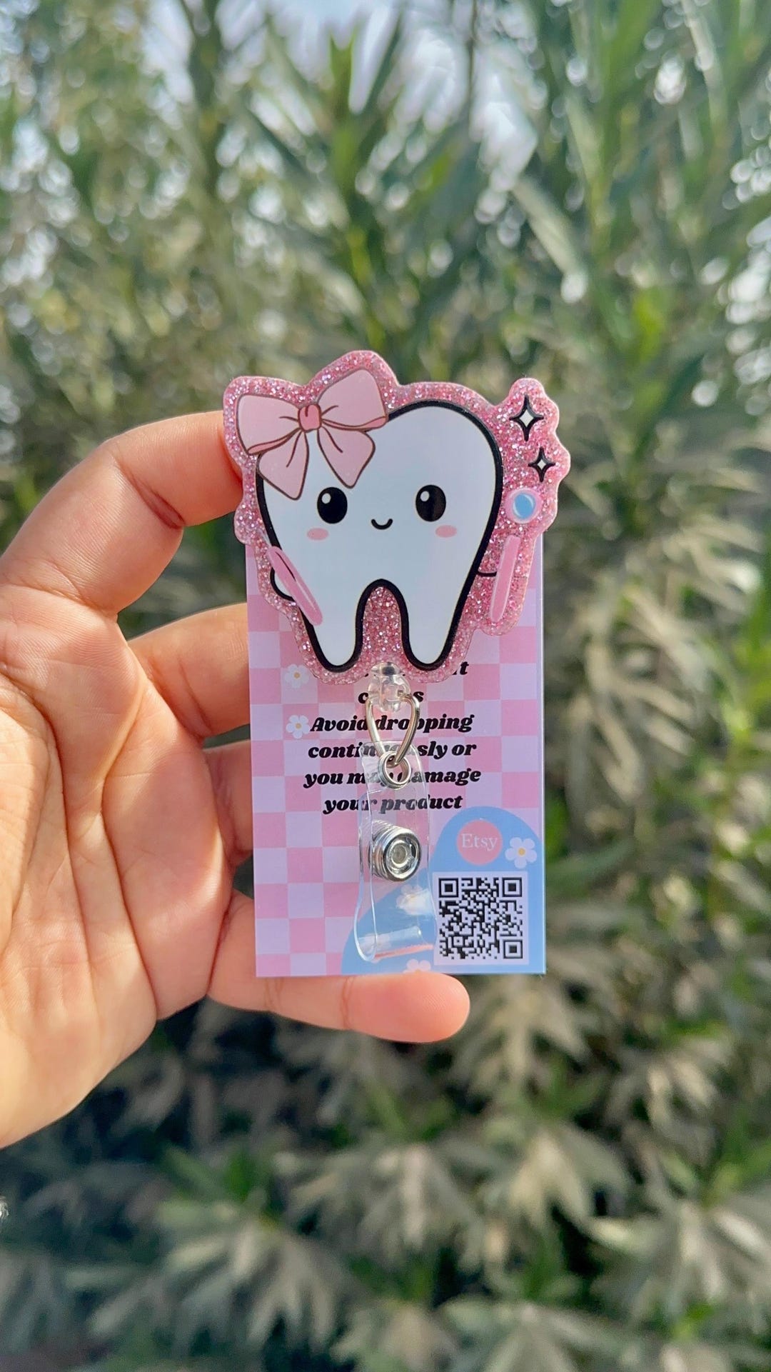 Dental Tooth Badge Reel, Retractable Swivel Alligator Clip, Cute Badge ...