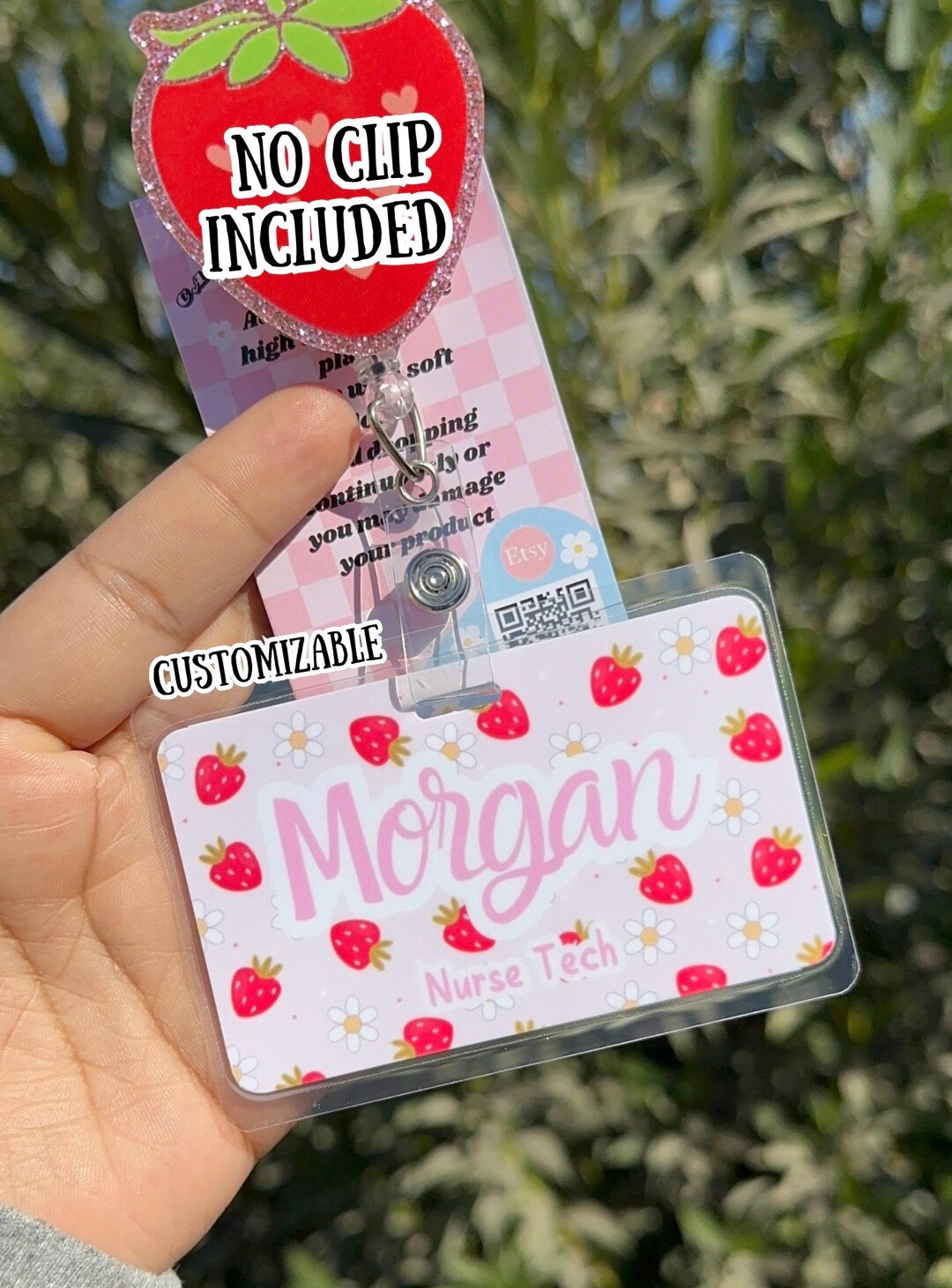 Custom Nurse Badge Name Tag/ Badge Buddy/ Badge Reel Name Card/ Badge ...