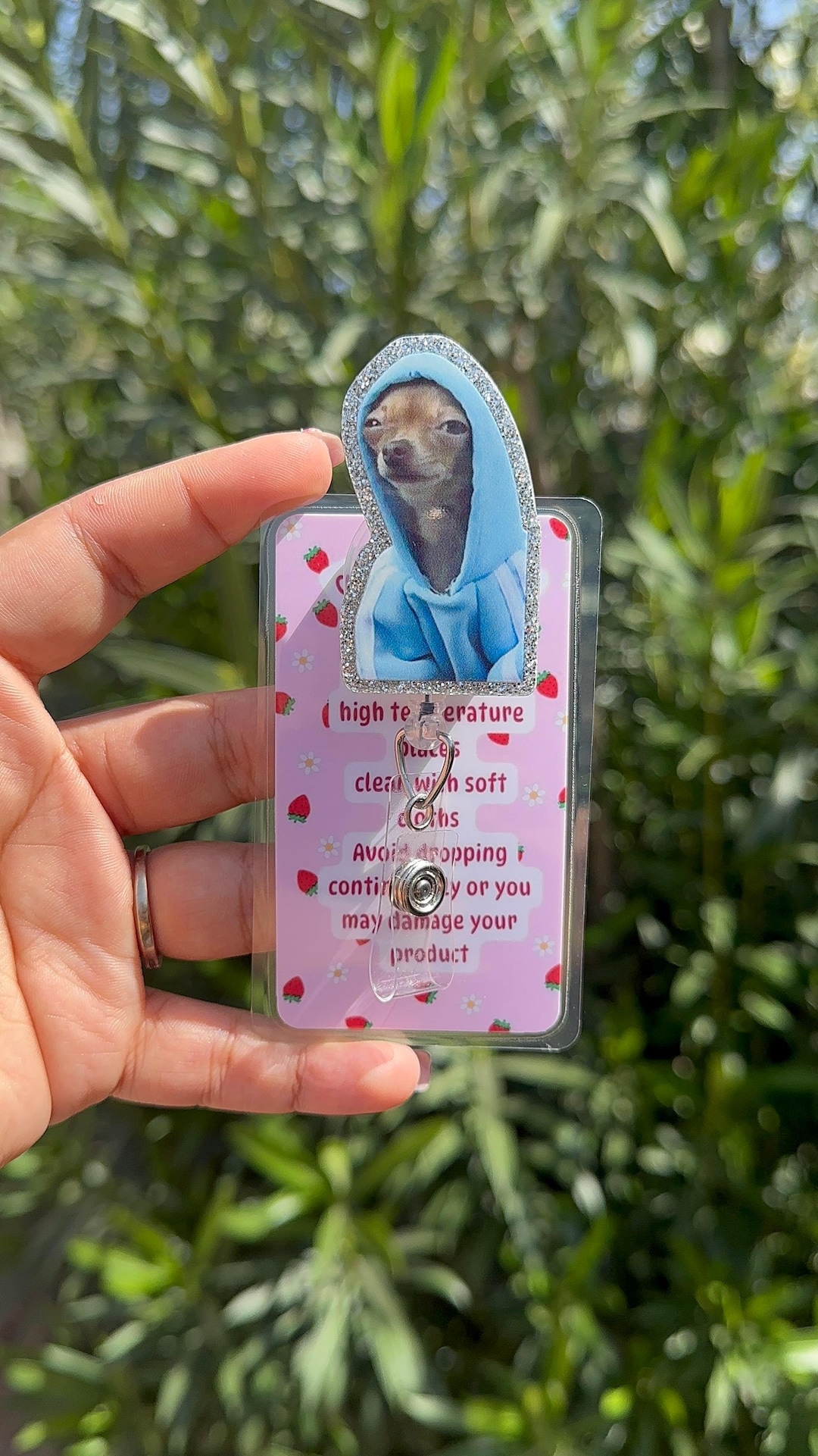 Meme Dog Badge Reel | Funny Meme Badge Reel | Nurse Badge Reel ...