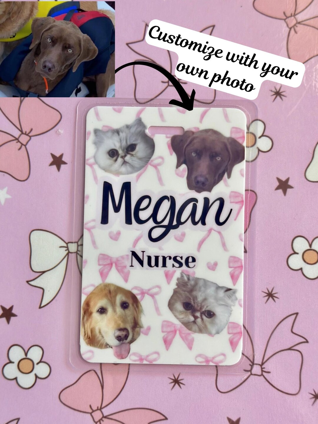 Custom Photo Badge Buddy - Personalized With Your Own Photo | Vertical ...