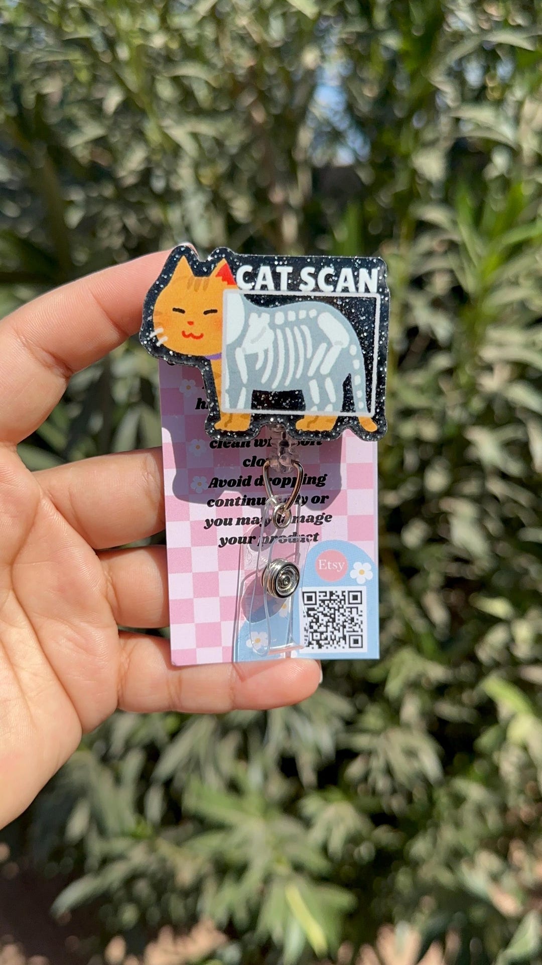 Cat Scan Badge Reel, Retractable, Radiology, CT Tech, Rad Tech, Nursing ...