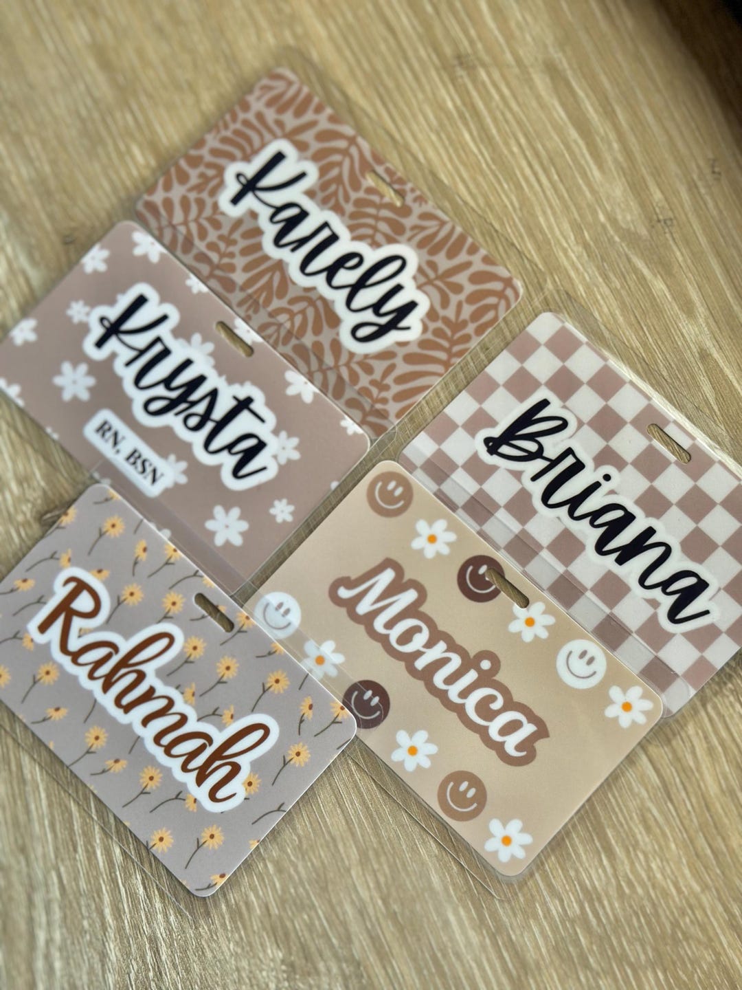 Custom Nurse Badge Name Tag Neutral Colors / Badge Buddy/ Badge Reel ...