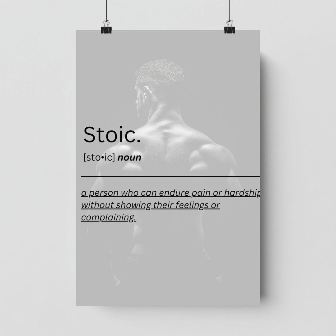 Stoic Definition Inspirational Office Wall Art Decor Print ...