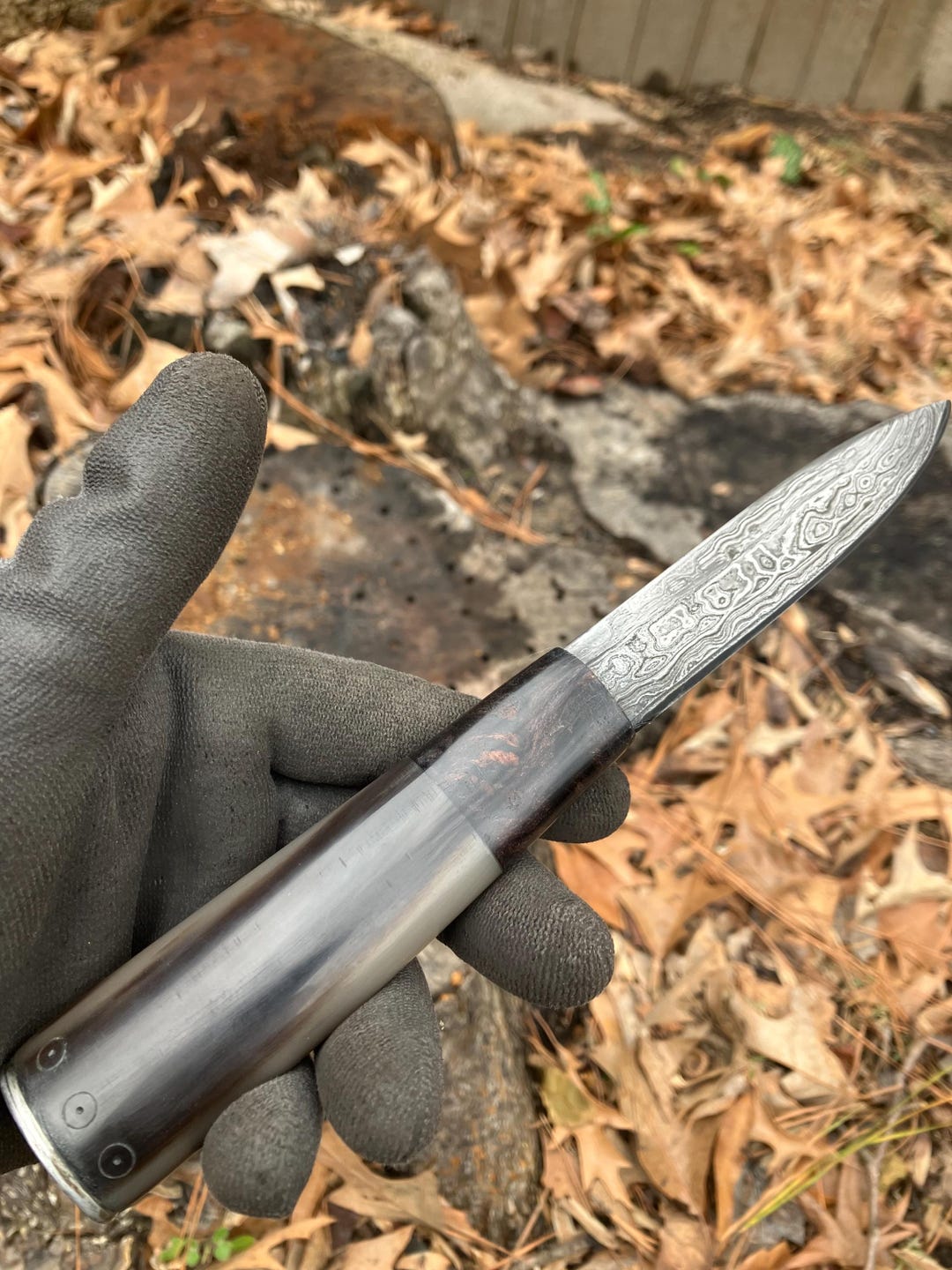 Bloom Steel/wrought Iron Horn Knife - Etsy