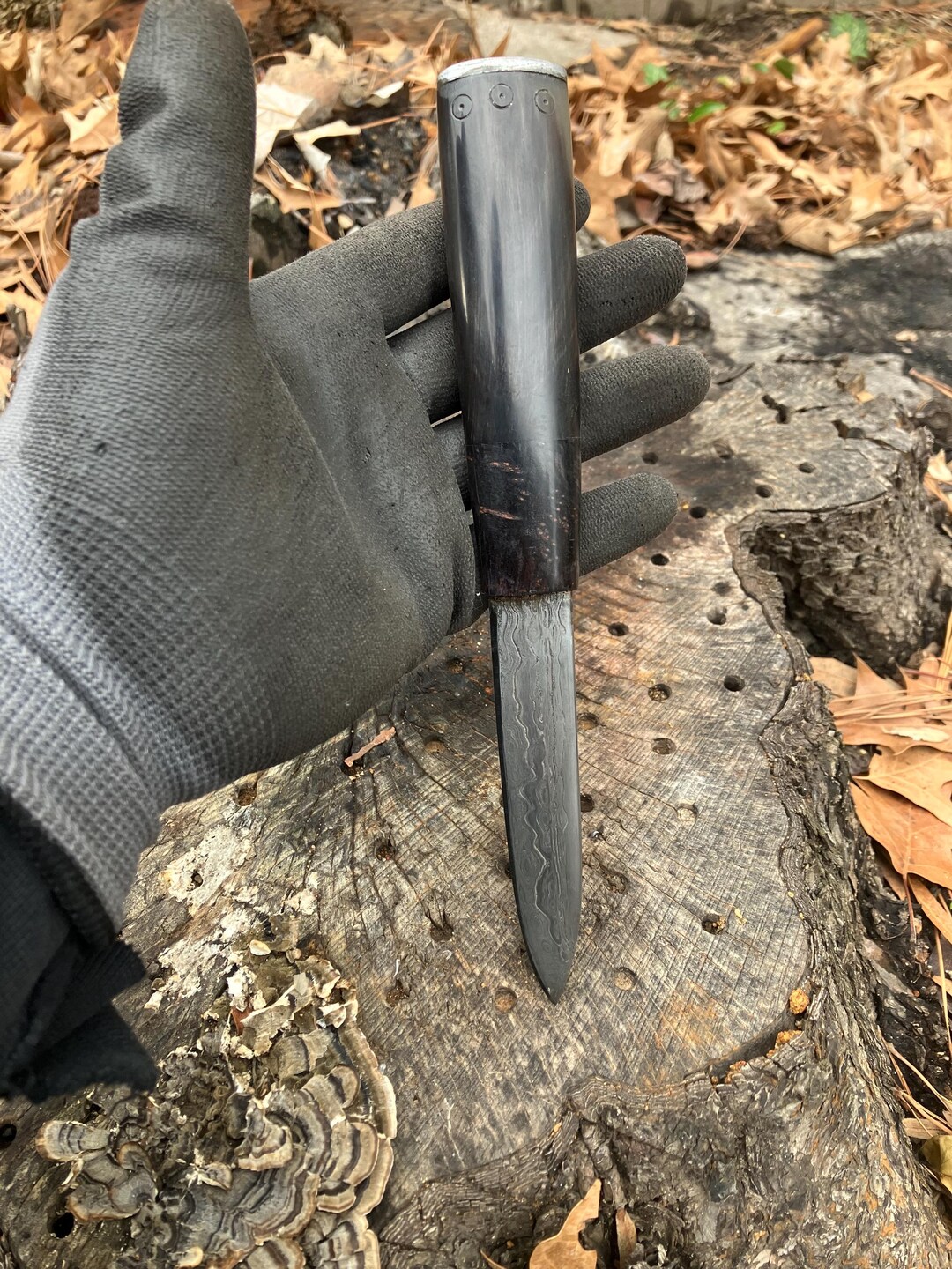 Bloom Iron and Horn Knife - Etsy