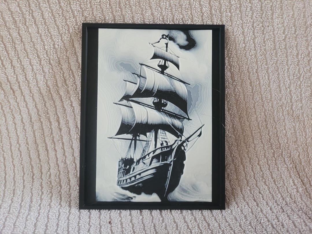 Pirate Ship, 3d Printed Poster - Etsy