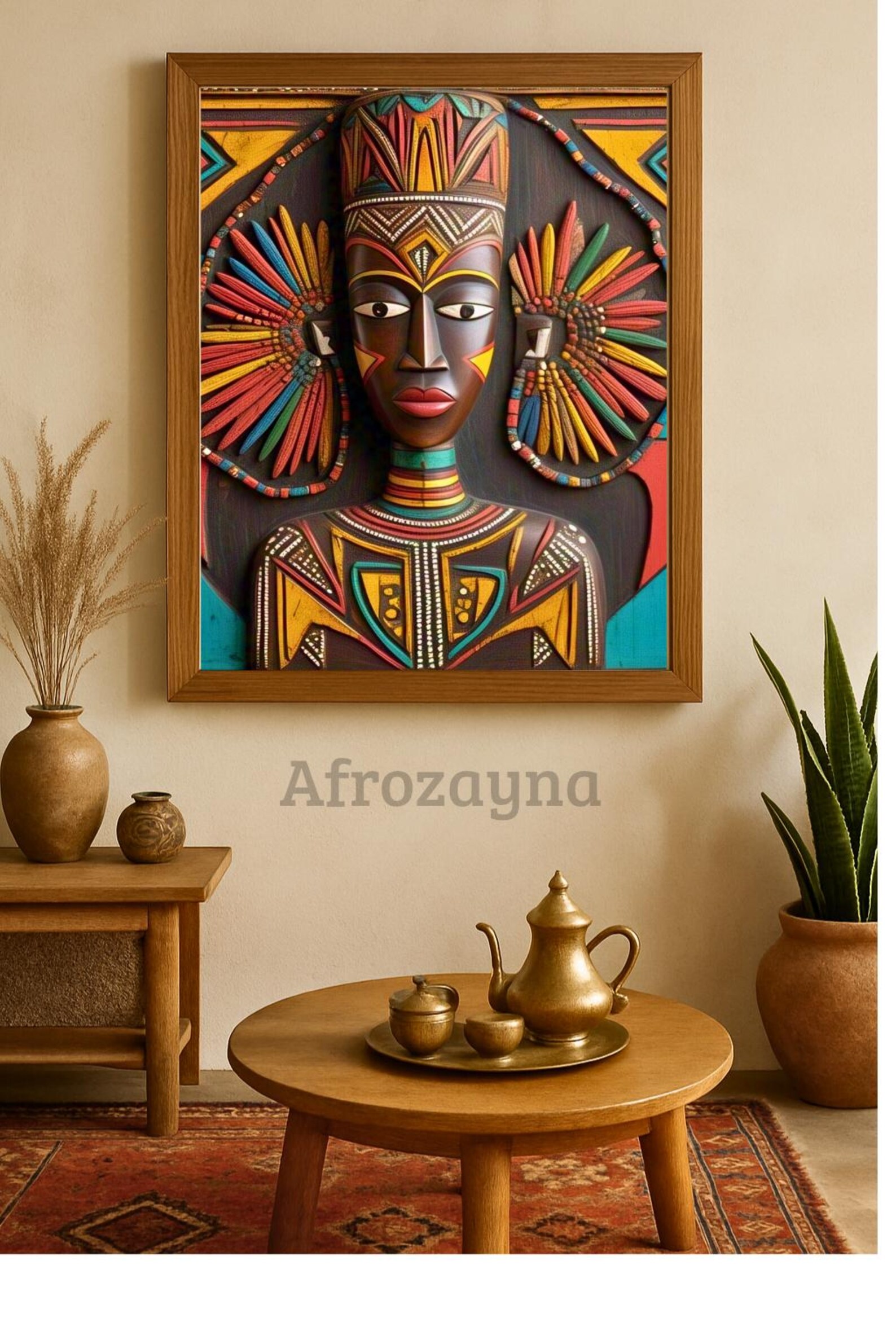 Printable African Mask Art – Tribal Wall Decor – Digital Download ...