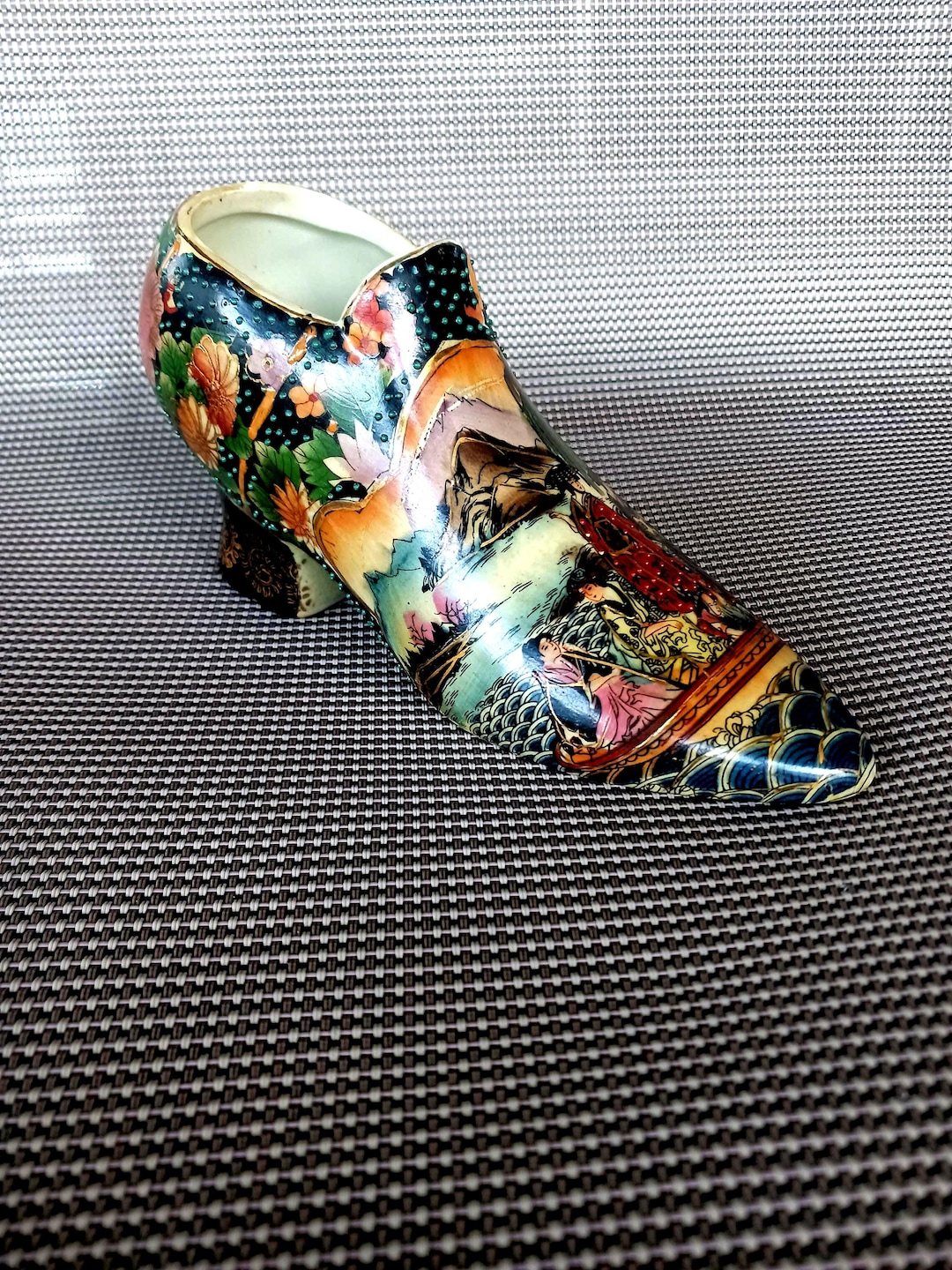 A Vintage Decorative Ceramic Shoe, Trinket Dish" or "slipper Planter ...
