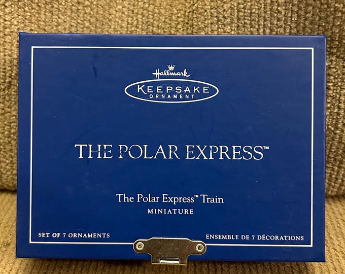 The Polar Express Hallmark Keepsake Set of 7 Miniature Train Ornaments ...