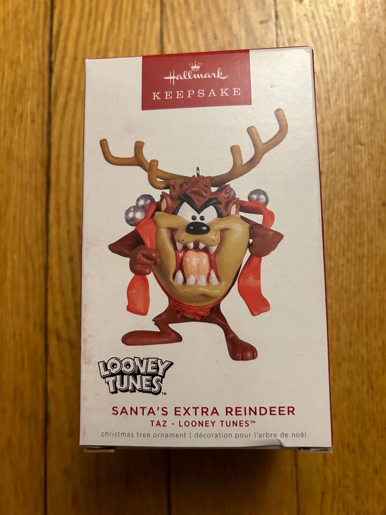 2022 Hallmark Keepsake Looney Tunes Santa’s Extra Reindeer Taz ...