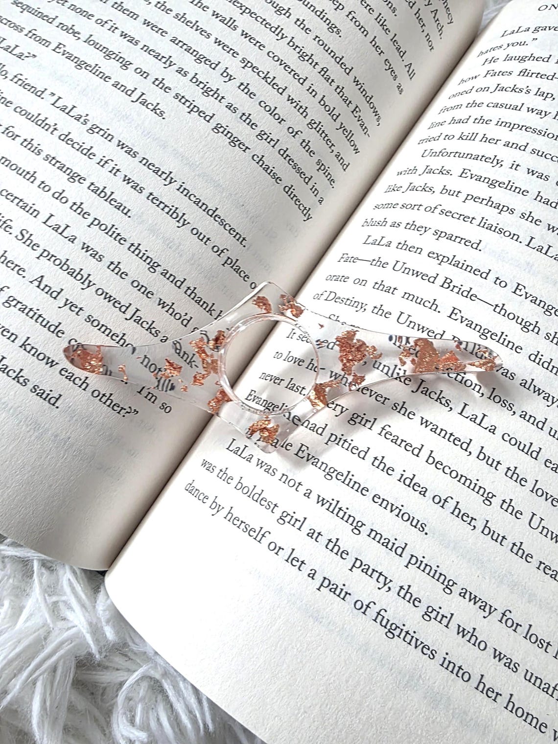 Copper Flake Resin Book Page Holder - Etsy