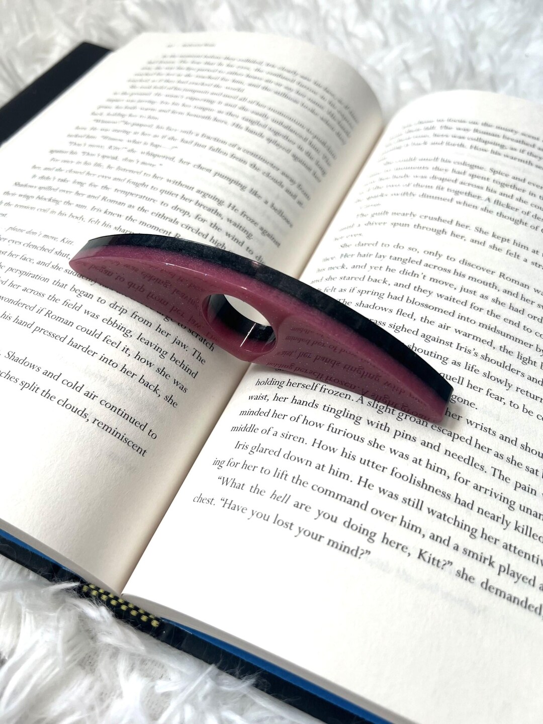 Pink & Black Resin Book Page Holder - Etsy